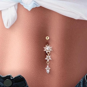 Belly Button Ring Dangle Belly Button Piercing Dangle Belly Ring ...