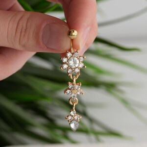 Belly Button Ring Dangle Belly Button Piercing Dangle Belly Ring ...