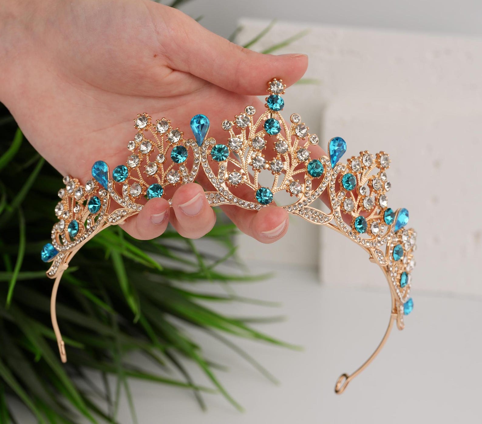 Princess Crown Blue Sapphire Princess Tiara Bridal Crown Wedding Tiara ...