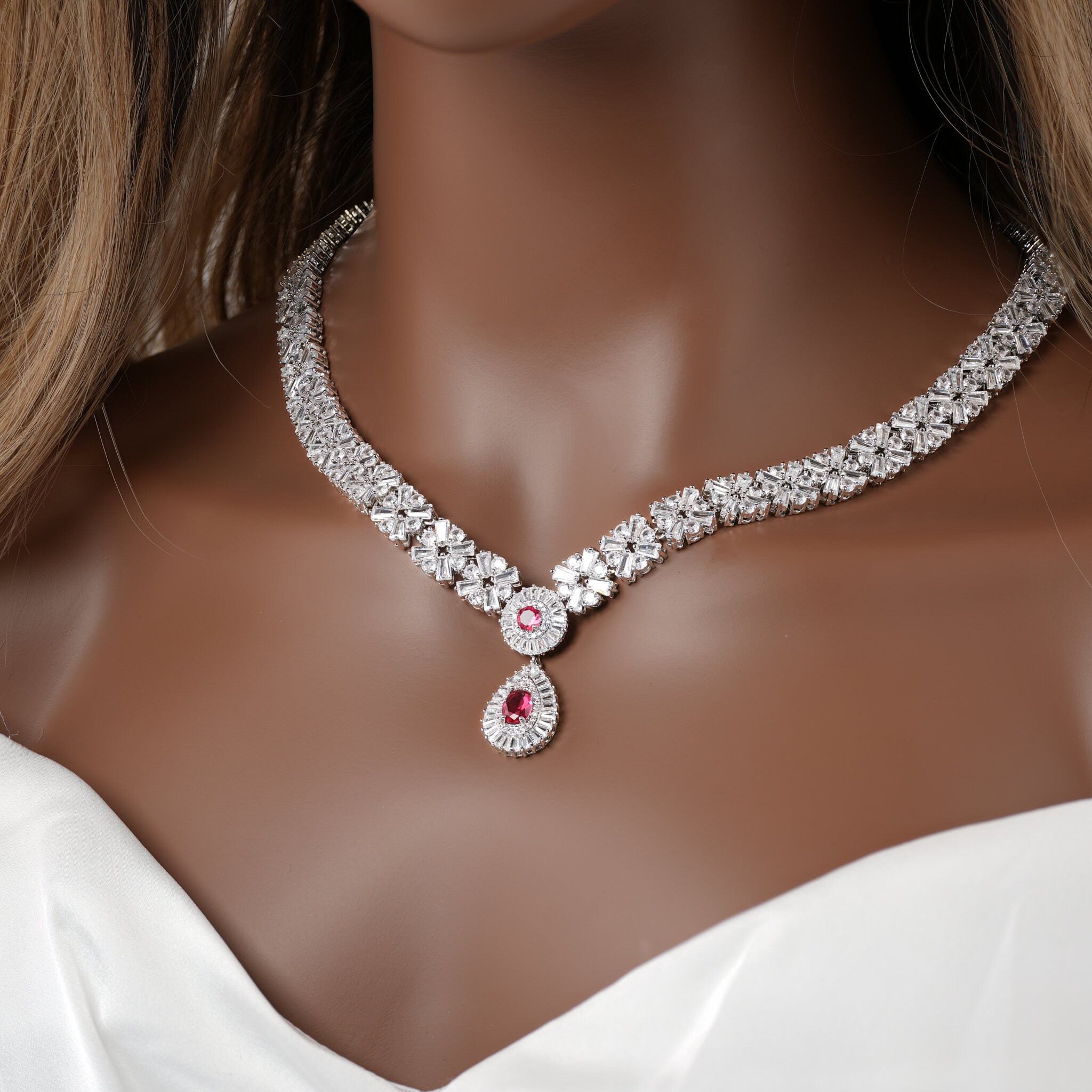 Diamond necklace set store