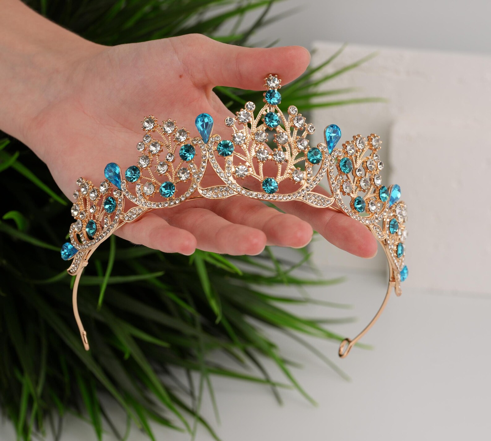 Princess Crown Blue Sapphire Princess Tiara Bridal Crown Wedding Tiara ...