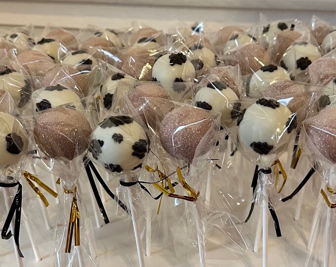 Cow Print and Sprinkled Cake Pops - Etsy