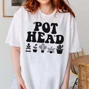 Comfort Color Pot Head Shirt, Plant Lover Gift, Crazy Plant Lady, Plant Mom Shirt, Gardener ...