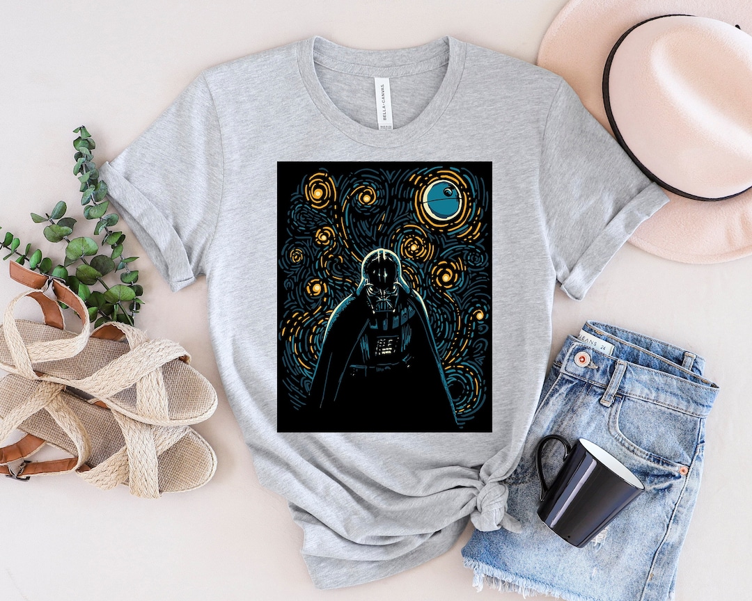 Starry Night Darth Vader Van Gogh T Shirt Death Starry Night - Etsy
