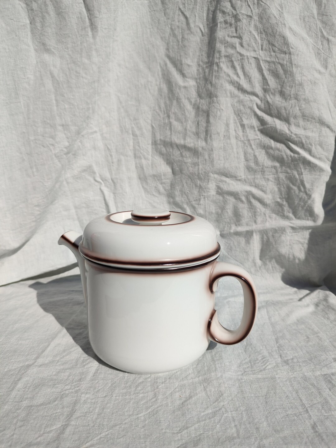 Teapot Thomas Ceramic Scandic Shadow Brown-white - Etsy