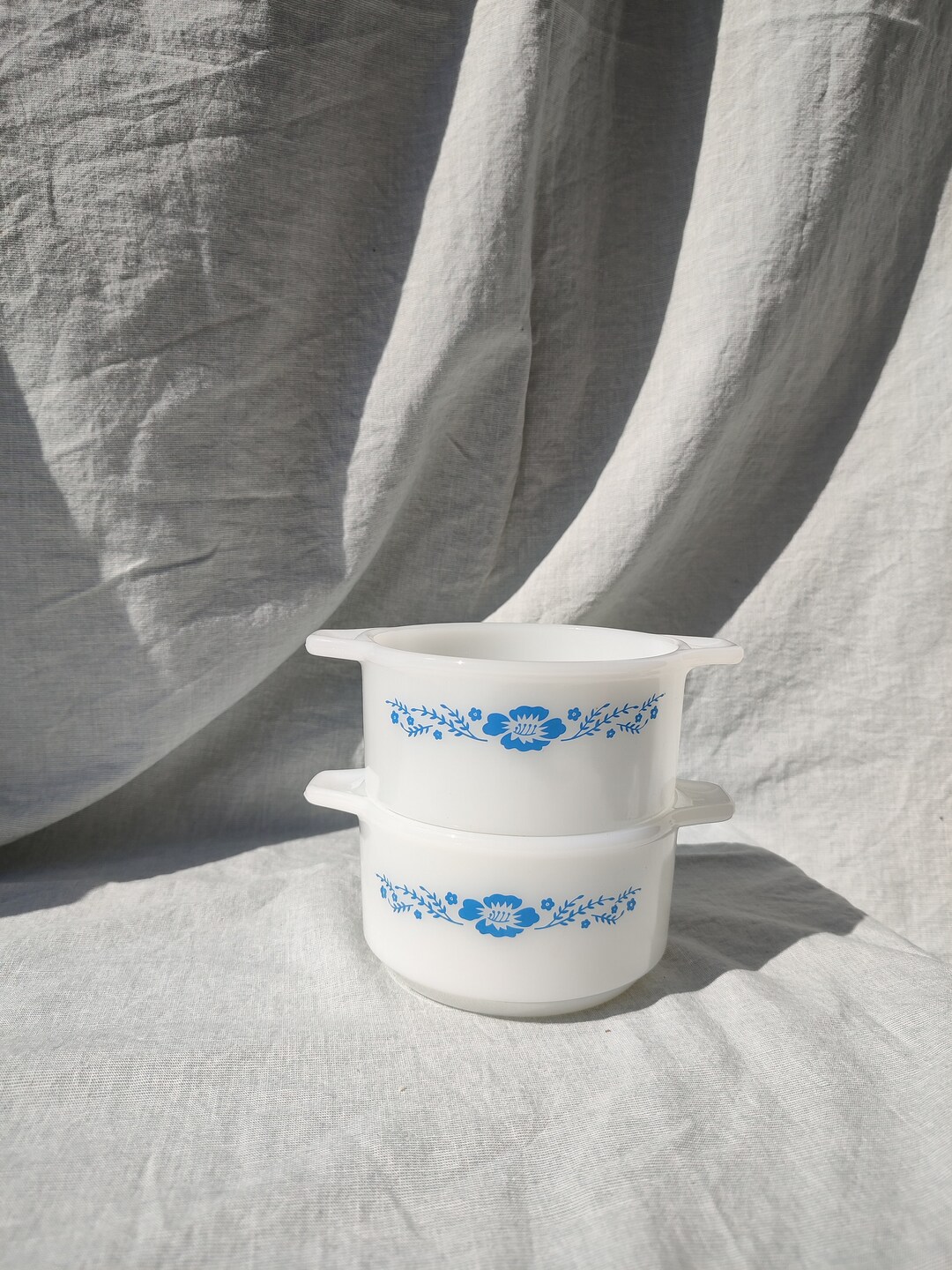 Vintage Termocrisa Frosted Glass Soup Cups Set - Etsy