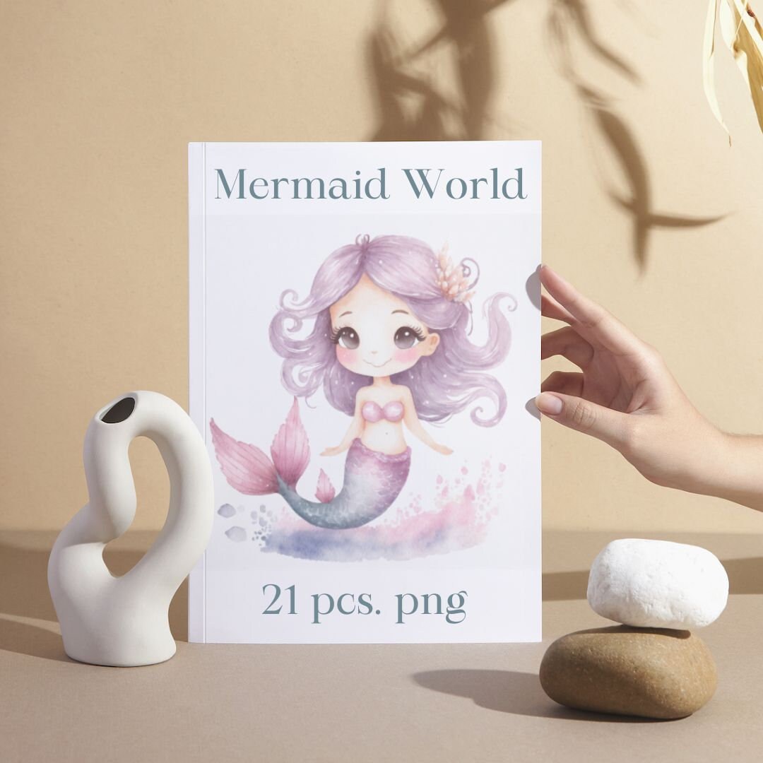 Mermaid World, Cute Mermaid Clipart, Commercial Use, Mermaid Png, Sea ...