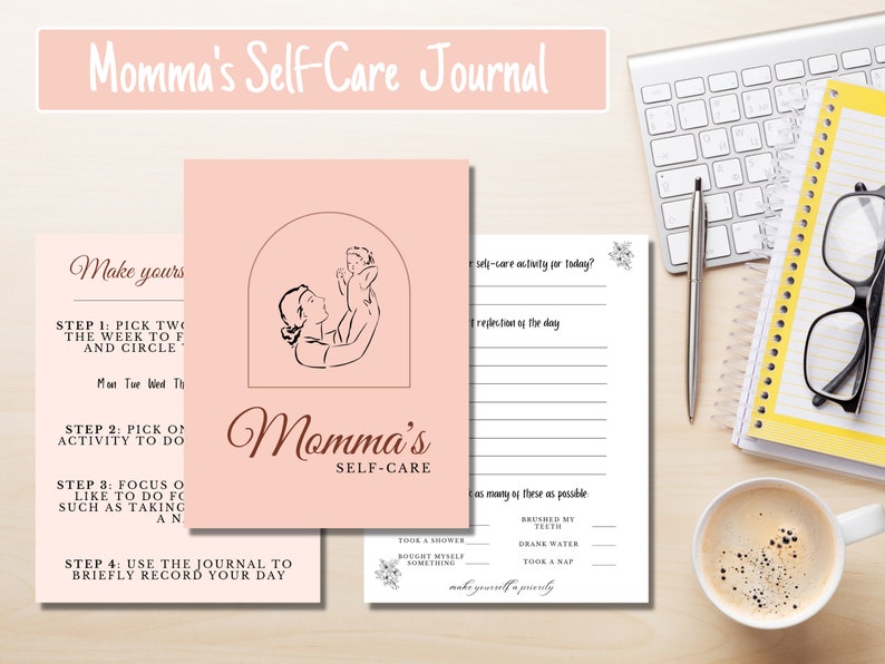 Momma's Self-care Journal | Notebook for Mom | Digital Journal | Busy ...