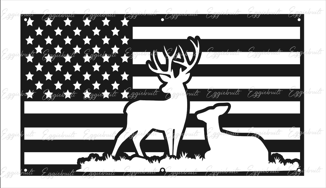 USA Whitetail Buck Flag - Etsy