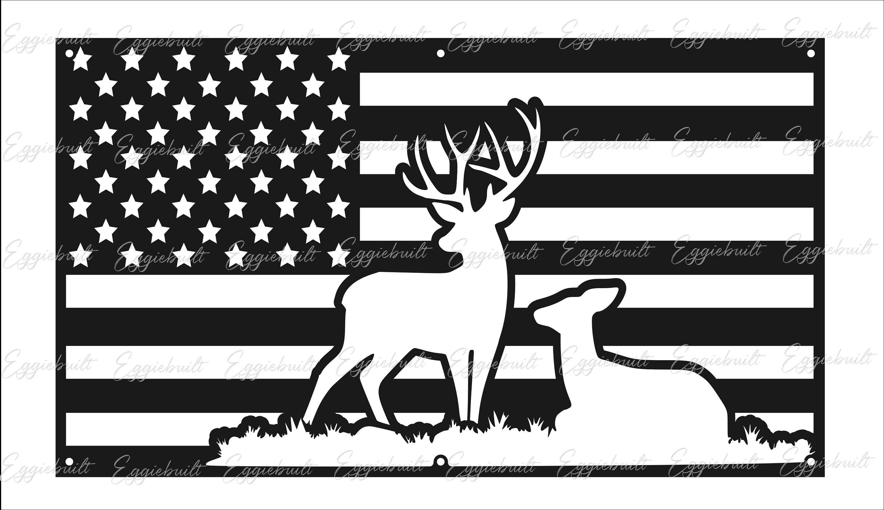 USA Whitetail Buck Flag - Etsy