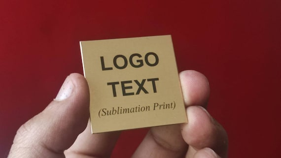 Your Custom Text/photo or Brand Logo on a Gold/silver 50x50mm - Etsy