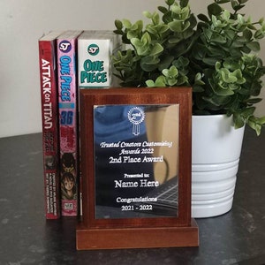 Achievement Trophy Customised Your Wording Personalised Wood Plaque ...