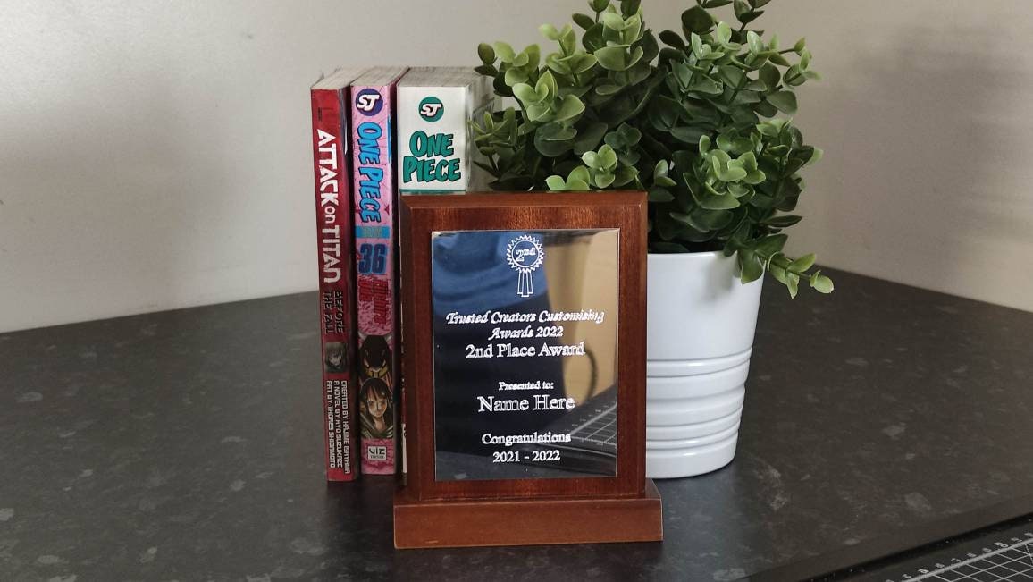 Achievement Trophy Customised Your Wording Personalised Wood - Etsy UK
