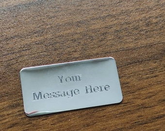 Engraved Plate Gold or Silver, Self Adhesive Engraved Plaque, Name ...