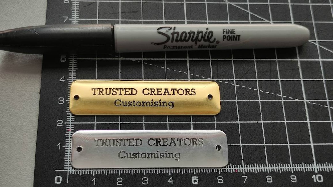 Personalised Plate 63x16mm Engraved Plate Self Adhesive Engraved Plaque ...