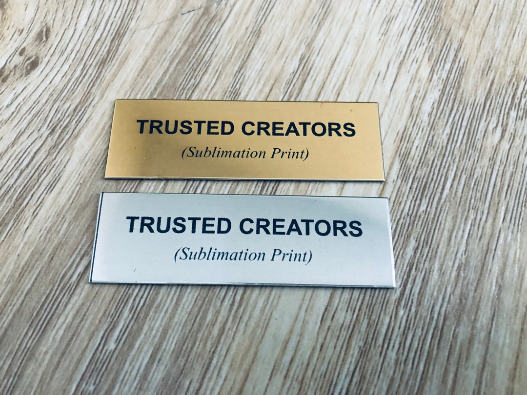 Personalised Trophy Plate Name Tag 50mm X 15mm Sublimation Print - Etsy