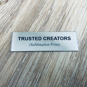 Personalised Trophy Plate Name Tag 50mm X 15mm Sublimation Print - Etsy