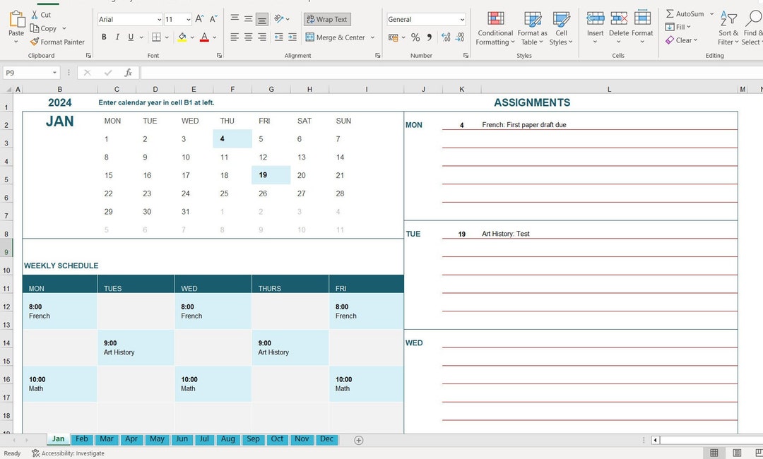 Calendar Digital. Calendar Template , by Month , Excel Template ...
