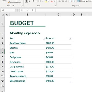 Manage My Money ,excel Template , Fillable , Excel , Printable ...