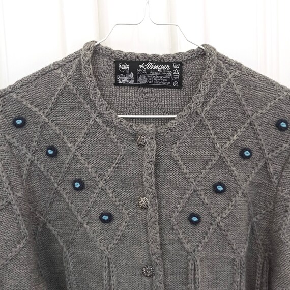 Vintage Austrian Cardigan Klinger Trachten Cardigan E… - Gem