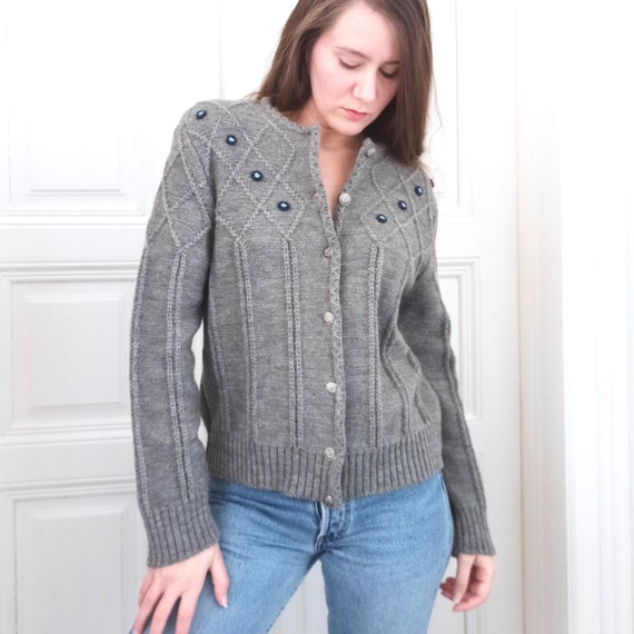 Vintage Austrian Cardigan Klinger Trachten Cardigan E… - Gem