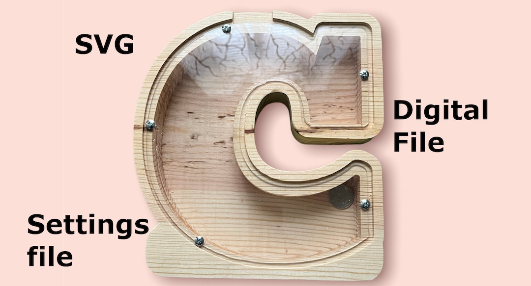 C Bank ( C Only ) CNC Digital File Svg Png Dxf Eps - Etsy