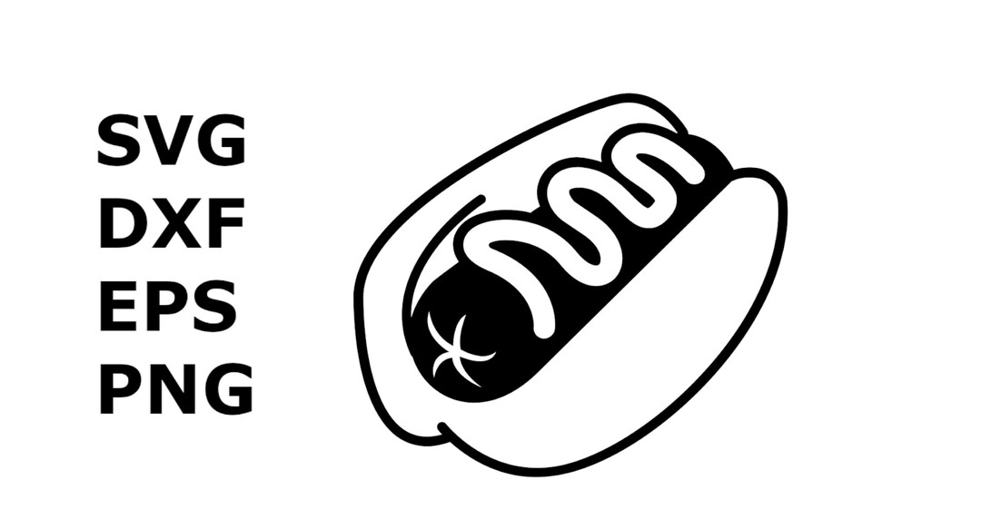 Hot Dog Svg Dxf Png Eps - Etsy