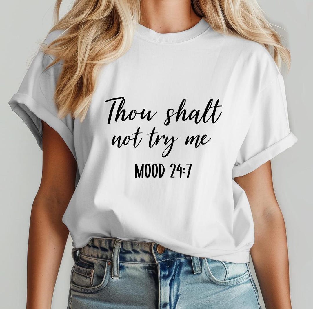 Thou Shall Not Try Me Shirt, Funny Mom Shirt, Gift for Wife, Mama Shirt ...