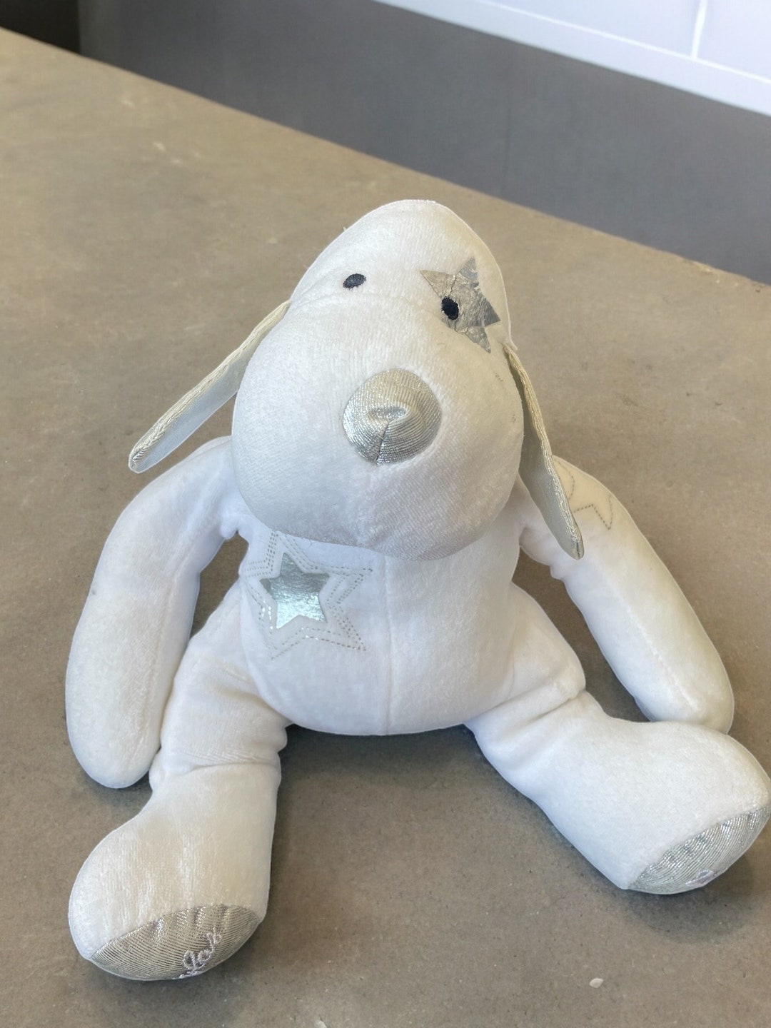 Vintage Douglas White Dog Cute Dog Stuffed Animal Plush Toy Silver ...