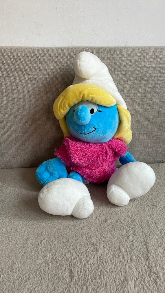 The Smurfs Pink Jacket Wearing Blonde Smurfette Girl Stuffed | Etsy
