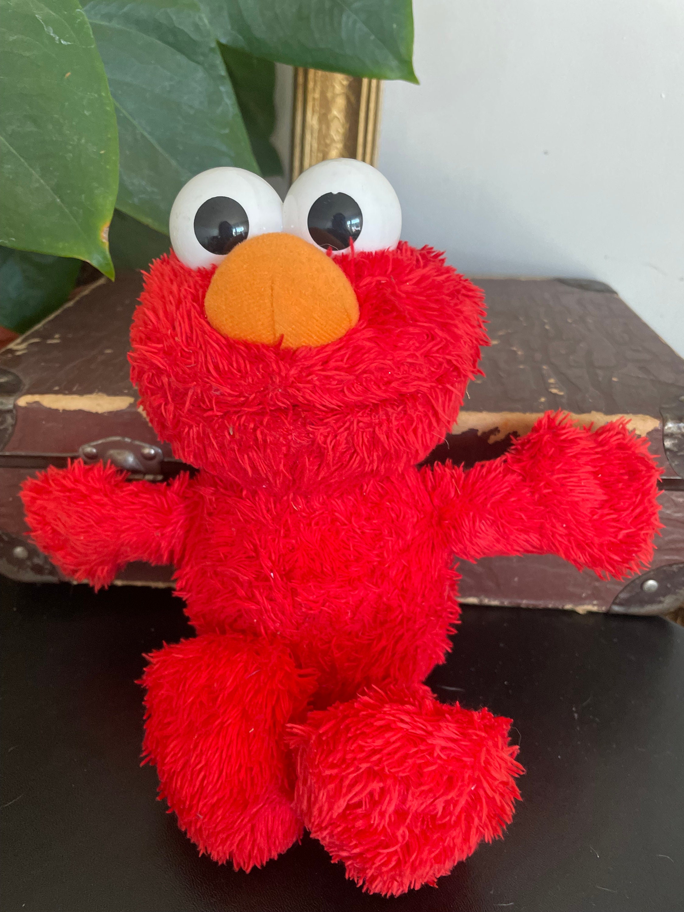 Sesame Street Rare Vintage Fun Elmo Plush Toy Opening Mouth When You ...