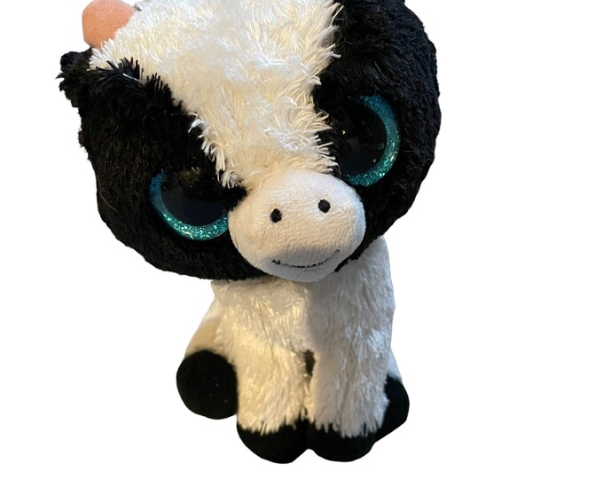 Ty Beanie Boos Black Butter the Cow Animal Soft Stuffed Plush Toy 6.5 ...