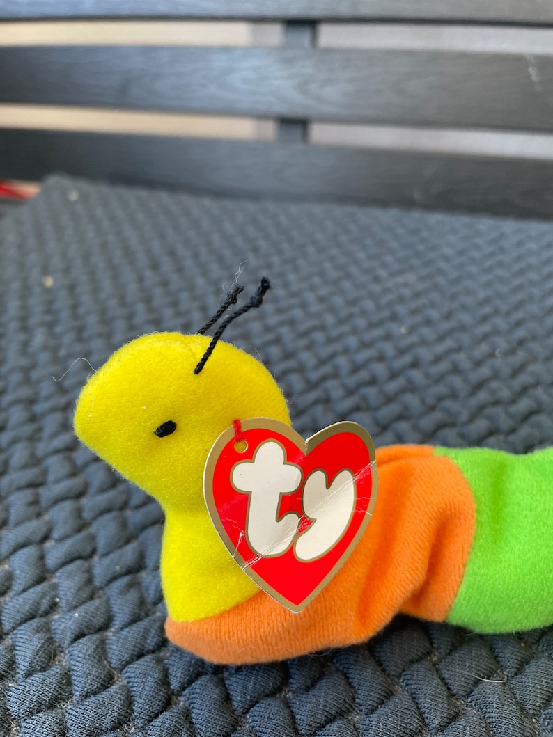 Rare Ty 1993 Inch the Worm Beanie Babies Mc Donalds Plush Toy ...