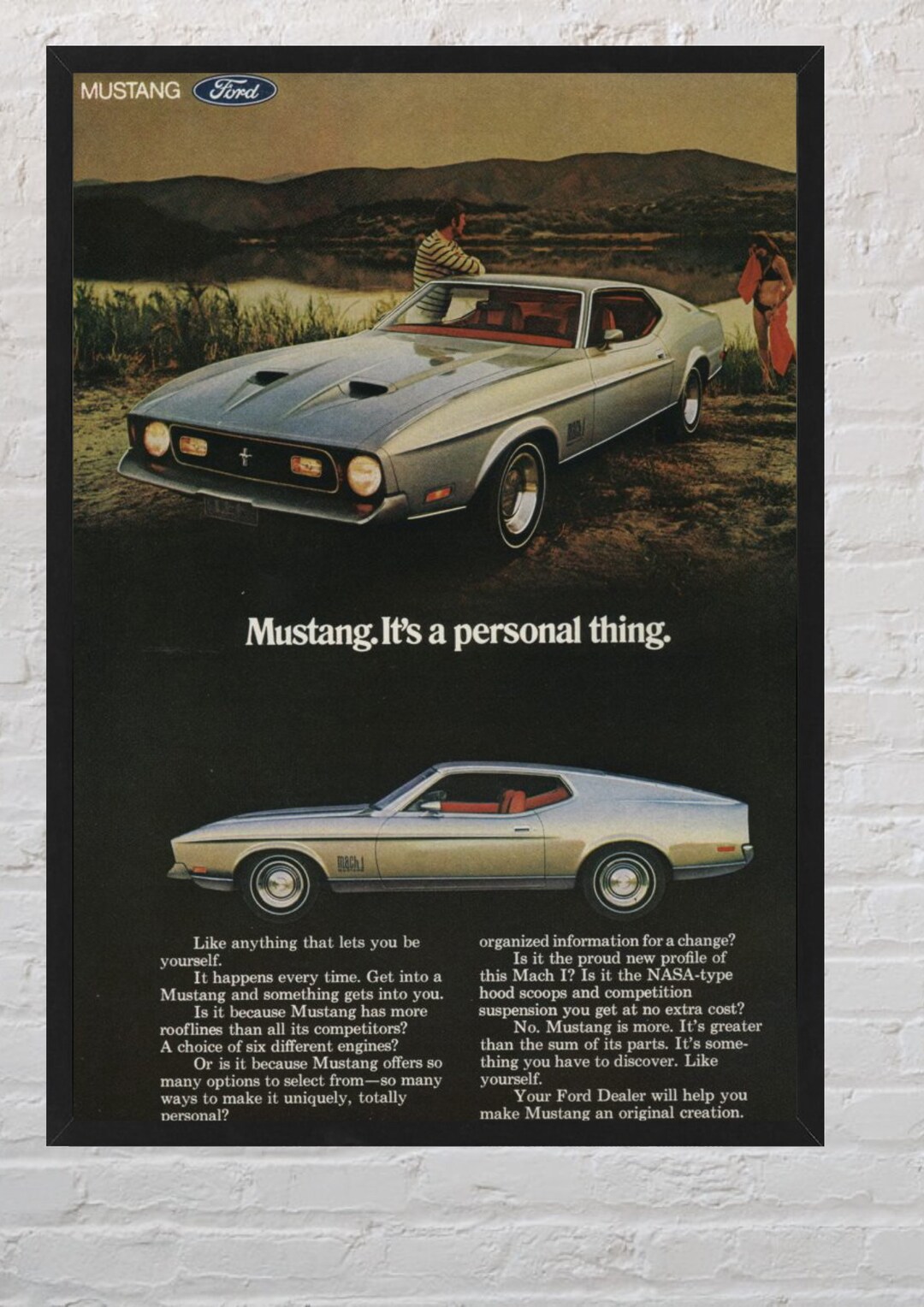Vintage 1971 Ford Mustang ajouter une impression de couverture Ford ...