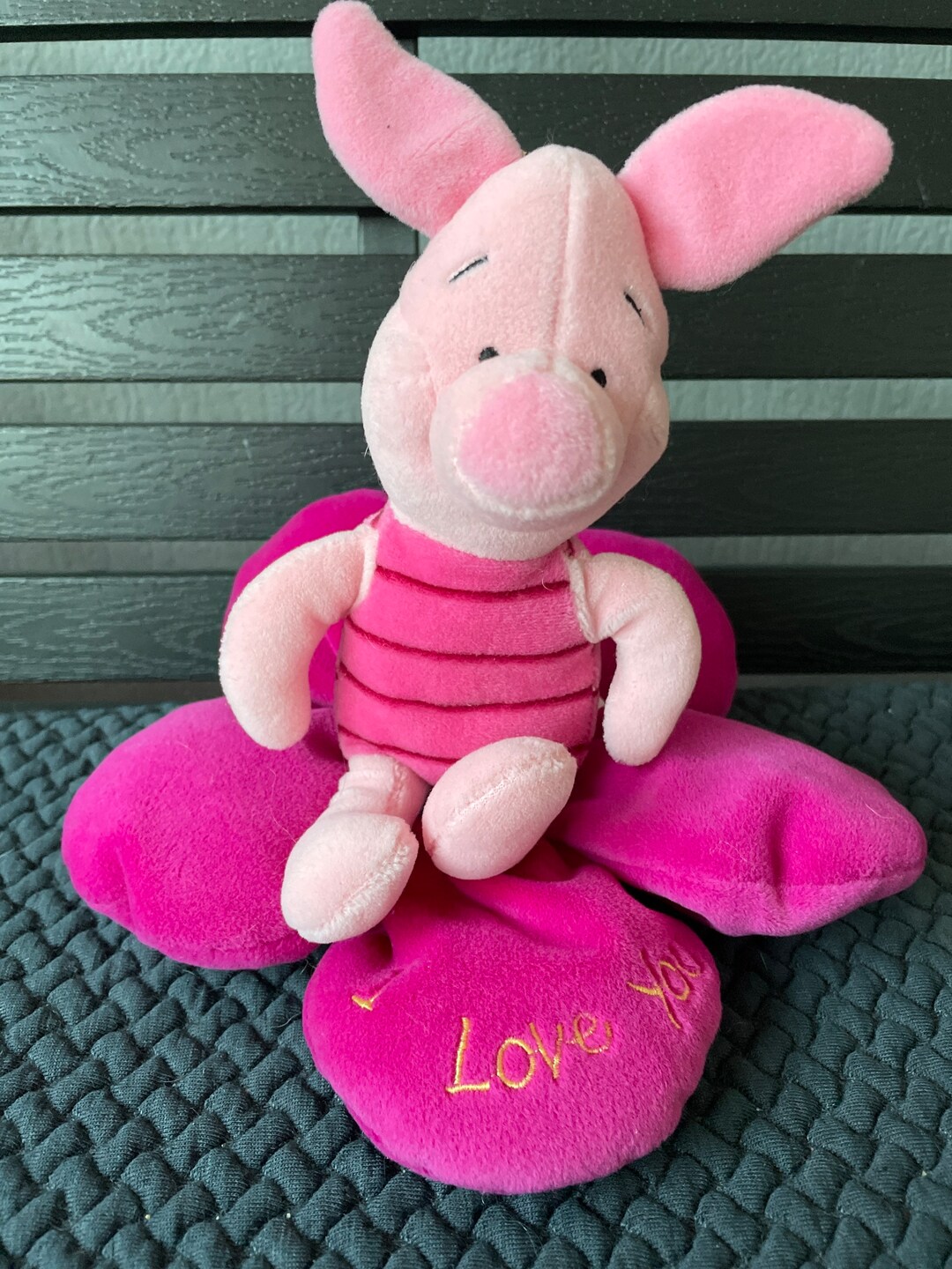 Disney Winnie the Pooh Pig Pink Heart I Love You Stuffed - Etsy