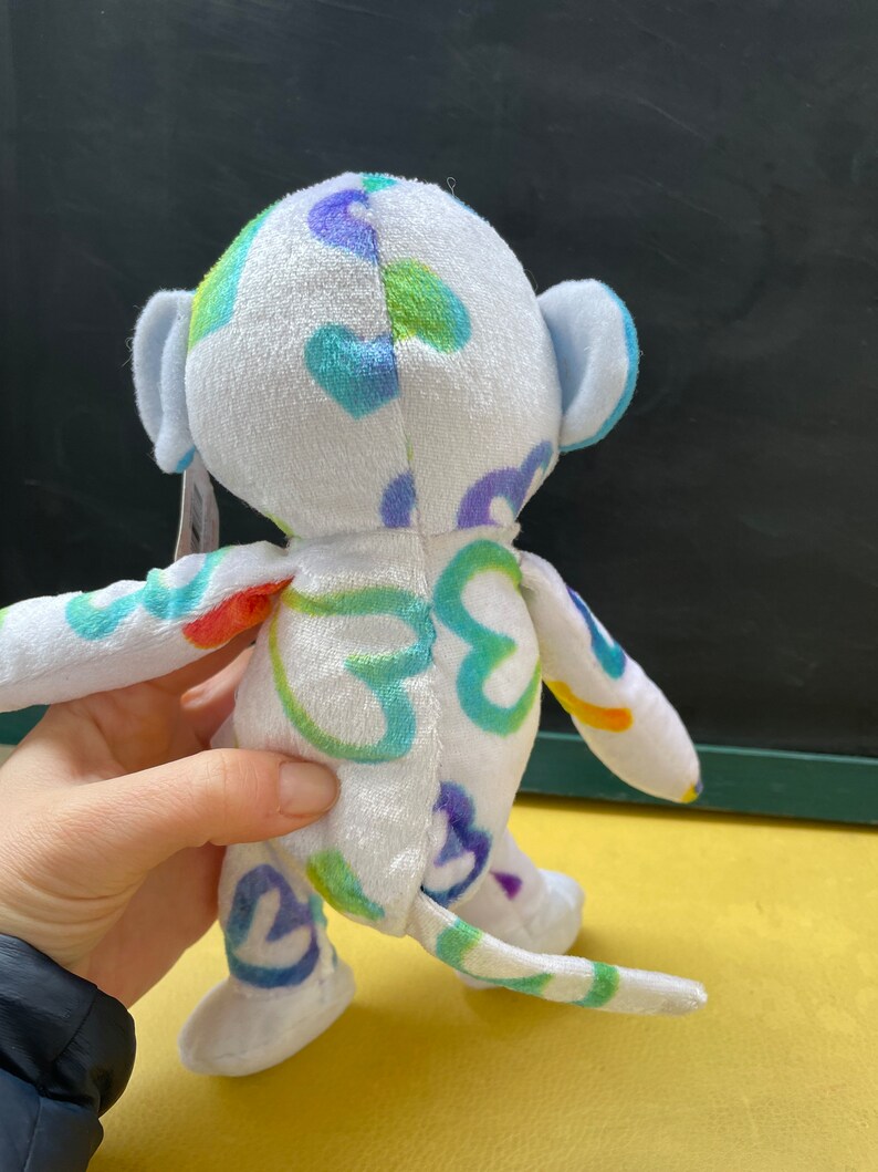 Rare Fiesta Multicolor Rainbow Colors Monkey Blue Ears Stuffed - Etsy