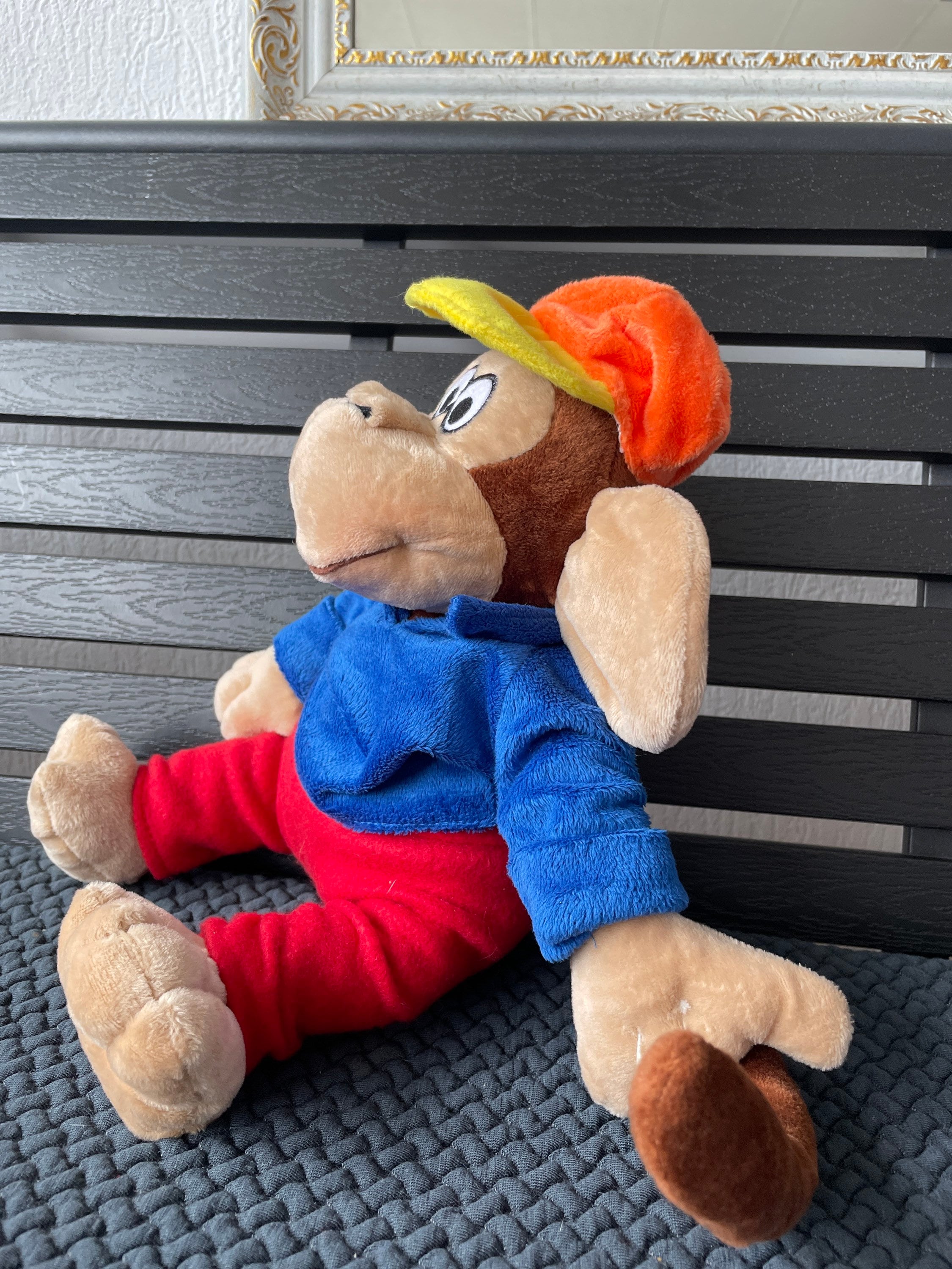 Cute Champy Monkey Stuffed Animal Plush Wearing Yellow Hat - Etsy