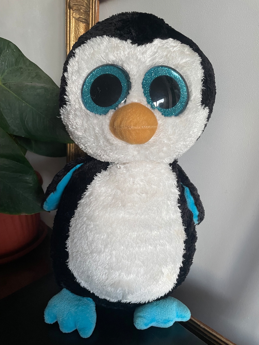 Beanie Boos Ty Waddles Penguin 46 Cm/ 18” Soft Animal Plush Toy Glitter ...