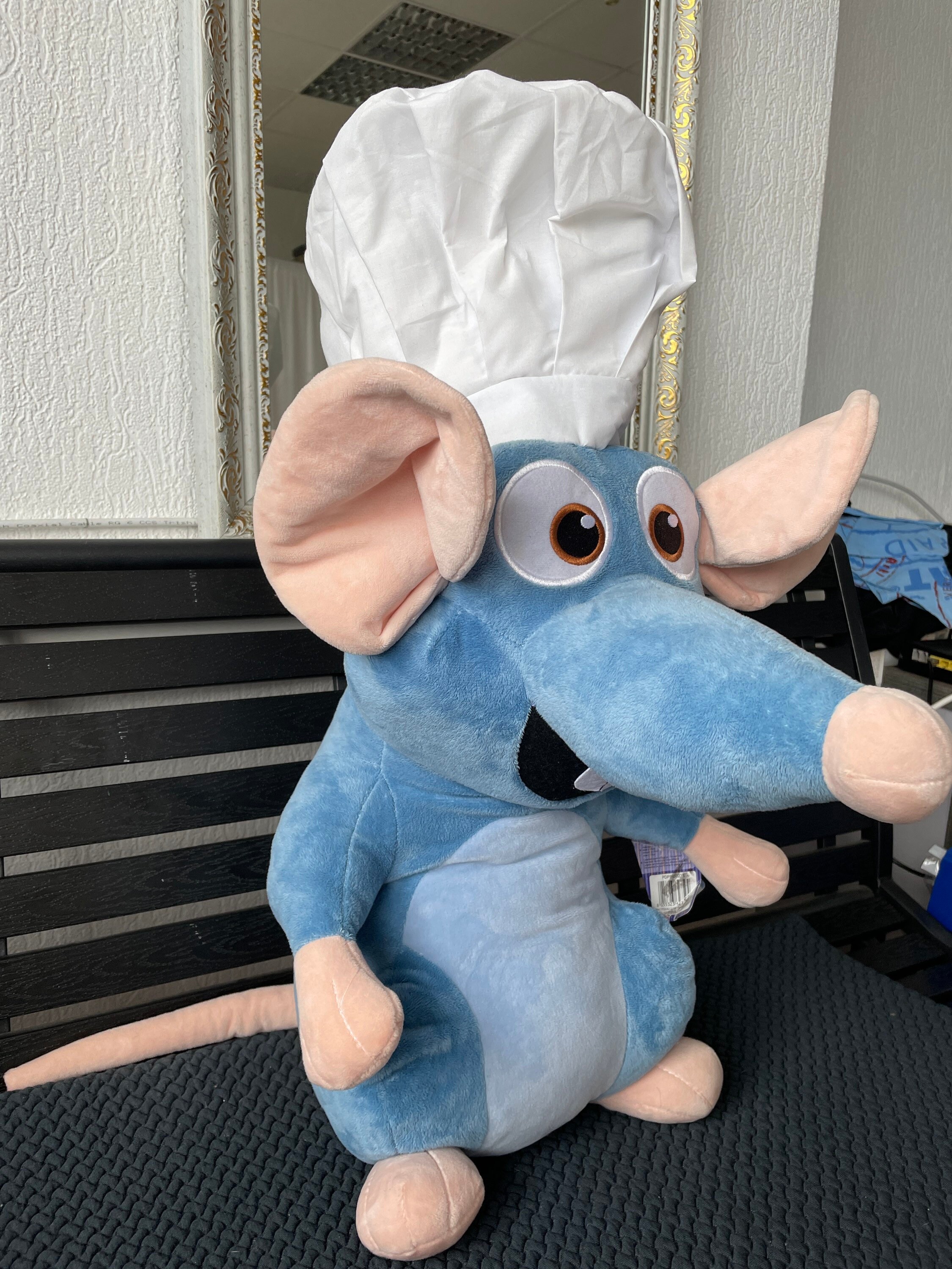 Disney Pixar Extra Large Blue Mouse With Chefs Hat - Etsy