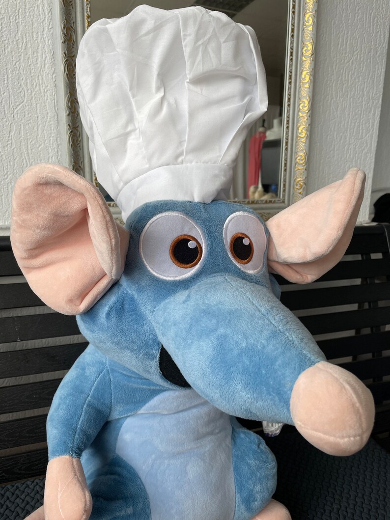 Disney Pixar Extra Large Blue Mouse With Chefs Hat - Etsy