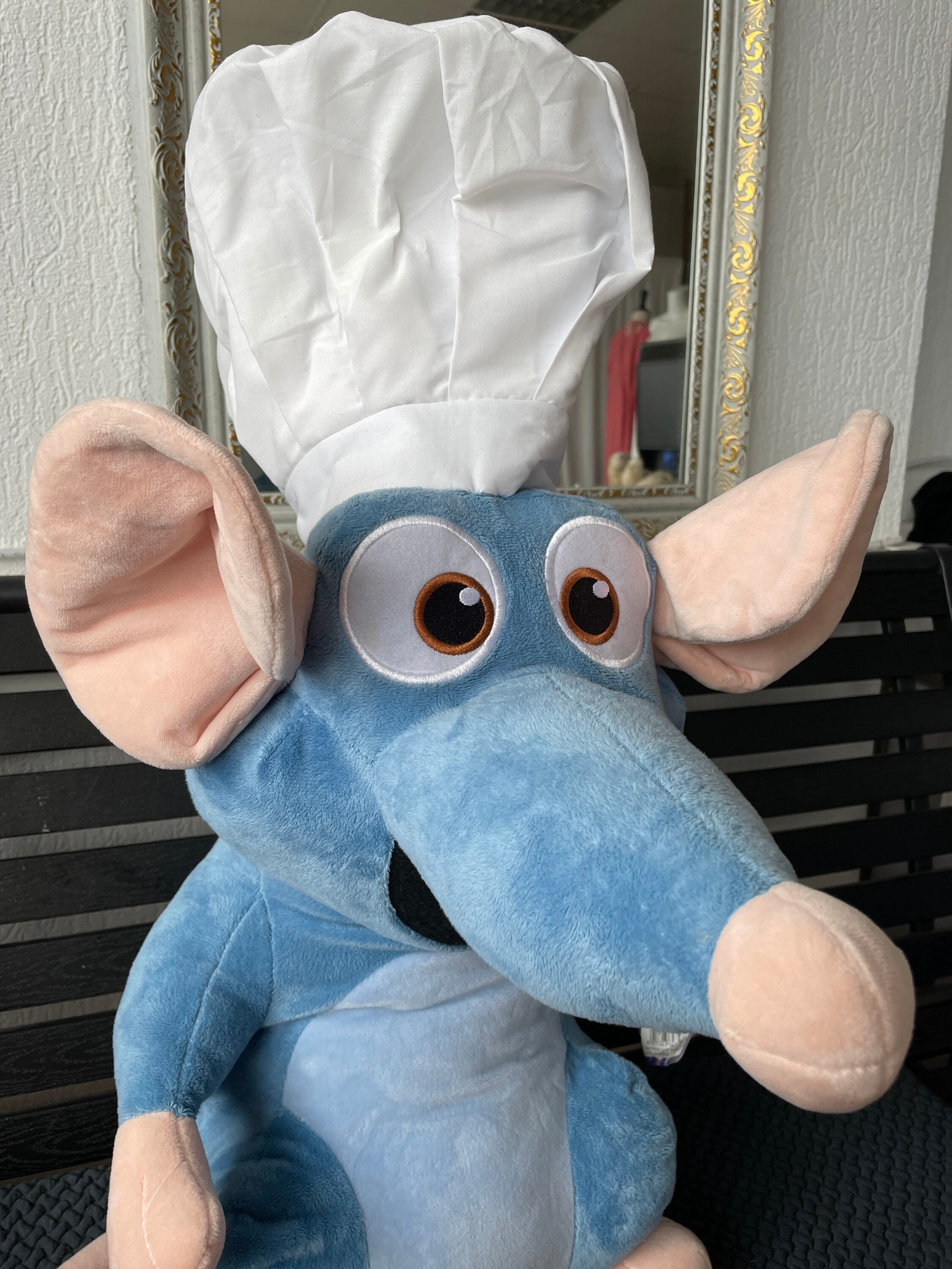 Disney Pixar Extra Large Blue Mouse With Chefs Hat - Etsy