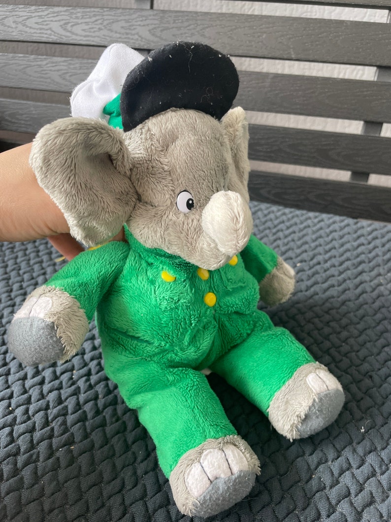 Babar the Elephant Cute Soft Plush Toy, Vintage Elephant Cartoon ...