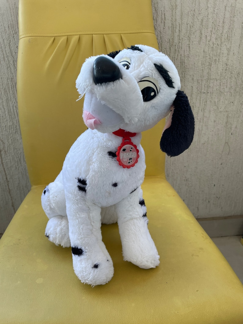 Rare 1991 Disney 101 Dalmatians Pongo Puppy Dog Animal Soft Stuffed ...