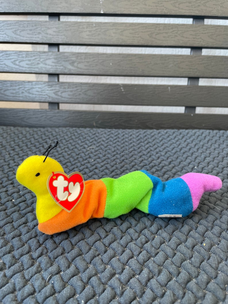 Rare Ty 1993 Inch the Worm Beanie Babies Mc Donalds Plush Toy ...