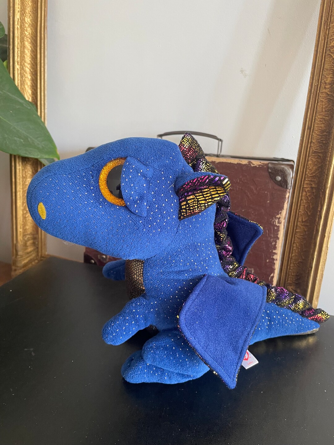 TY Dragon Plush Saffire Beanie Boos 9" Sparkle Eyes Stuffed Animal Blue ...