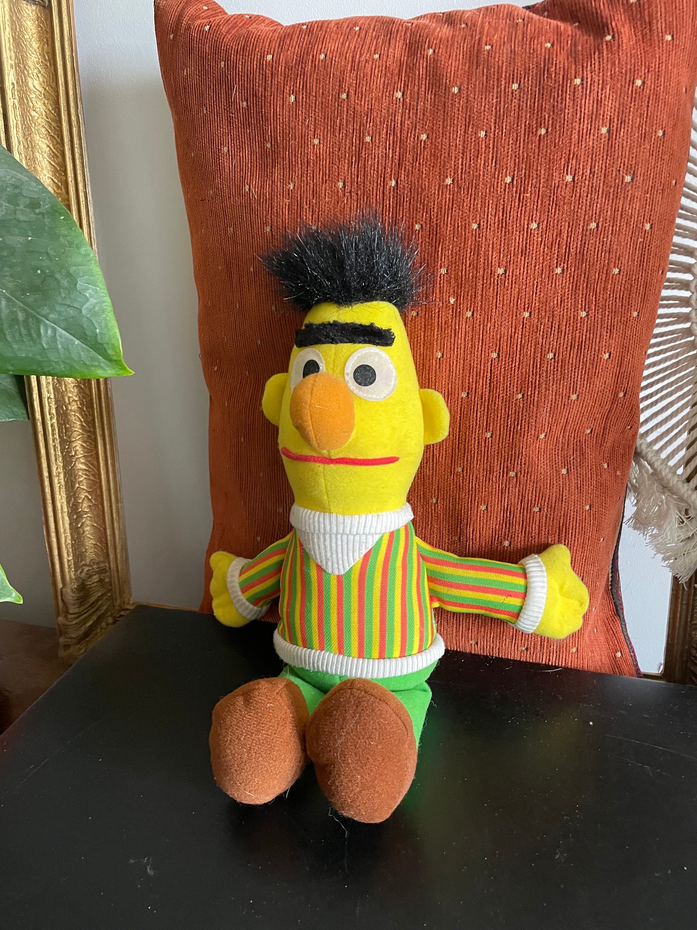 Vintage Sesame Street Bert Stuffed Plush Toy Size 36 Cm / 14” Cartoon ...