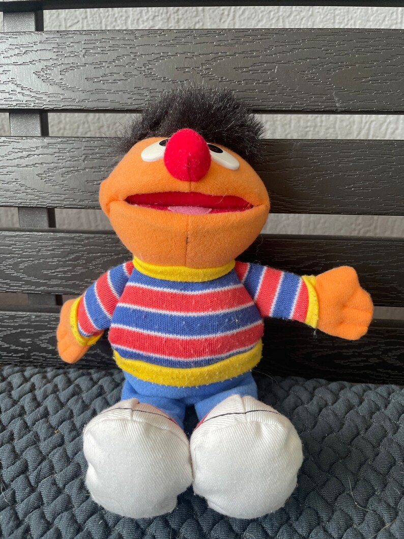 VTG Tyco Multicolor Sesame Street Ernie Stuffed Plush Toy Size 23cm ...