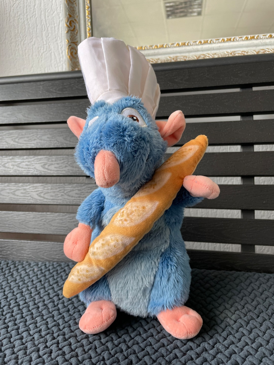 Disney Pixar Blue Mouse With Chefs Hat Ratatouille Holding - Etsy