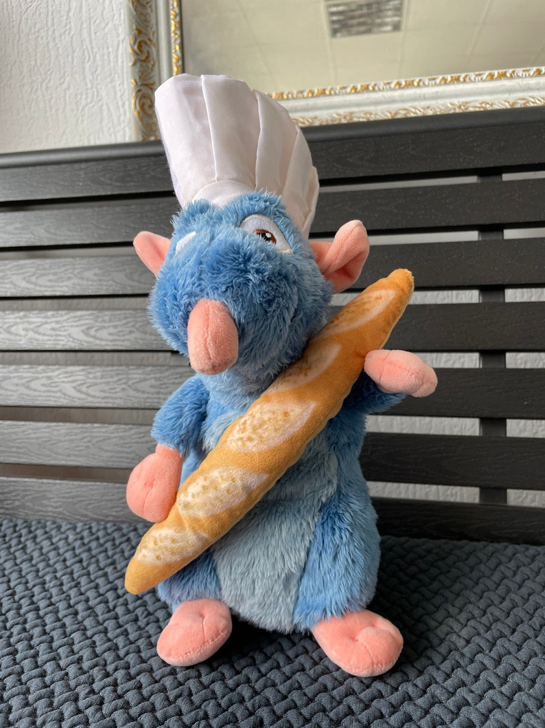 Disney Pixar Blue Mouse With Chefs Hat Ratatouille Holding - Etsy