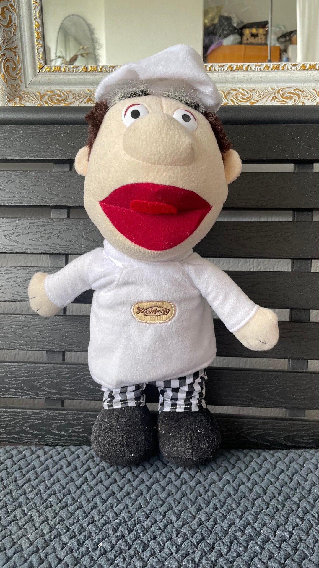 Rare Vintage Kohberg Danish Bakery Chef Stuffed Plush Toy Size 50cm/19. ...
